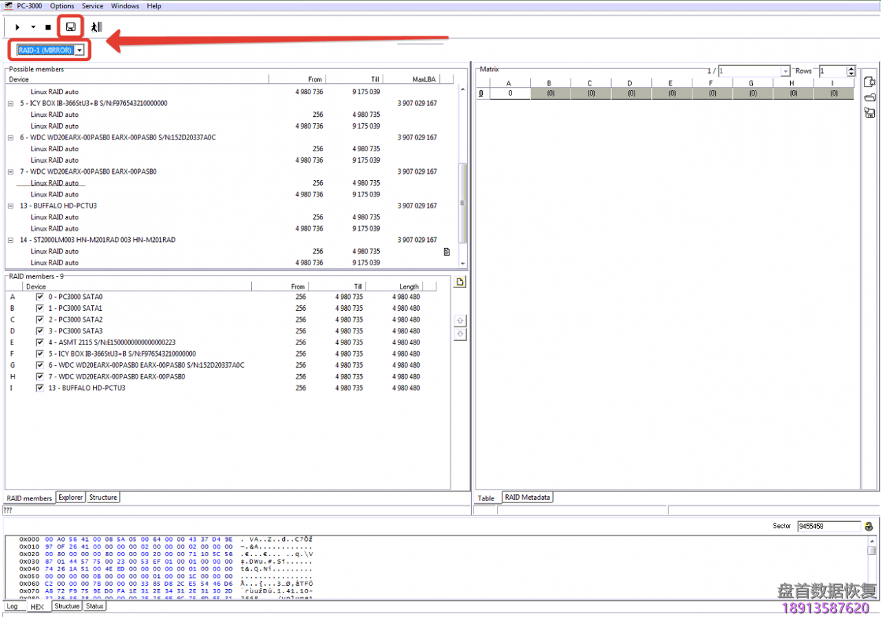 PC-3000 Data Extractor RAID Edition案例研究,从典型的Linux RAID中恢复数据